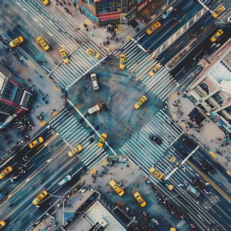 Traffic Patterns And Urban Life Capturing The Citys Pulse Premium Ai Generated Image