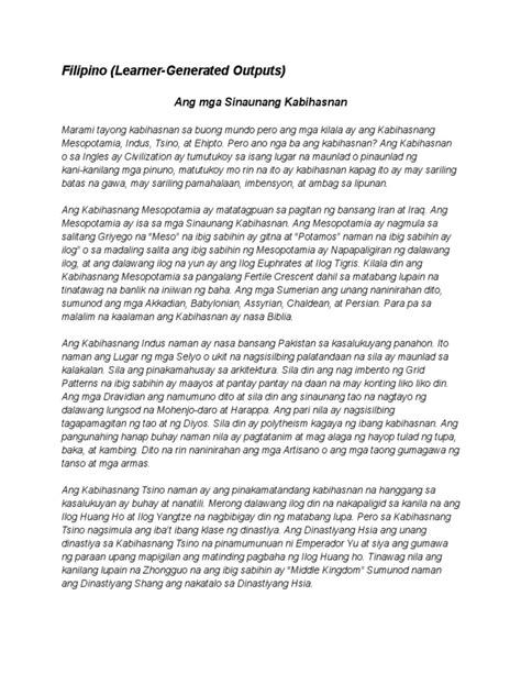 Filipino Learner Generated Outputs Pdf