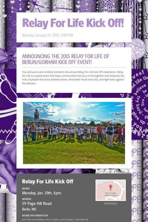 Relay For Life Kick Off Relay For Life Relay Life