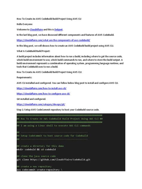 2 how to create an aws codebuild build project using aws cli pdf