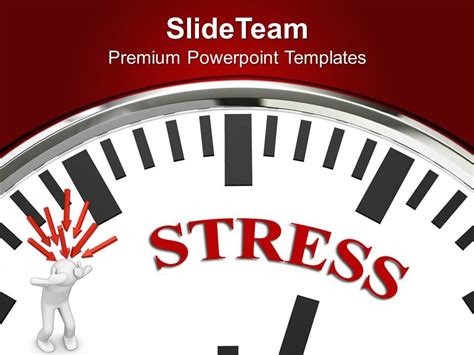 White Clock With Stress Business Powerpoint Templates Ppt Themes And Graphics