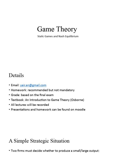 Game Theory Lecture 1 Pdf Auction Game Theory
