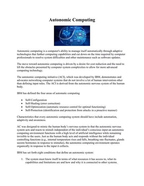 autonomic computing pdf