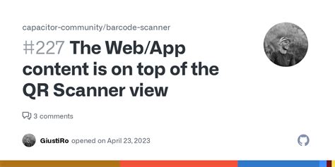 The Webapp Content Is On Top Of The Qr Scanner View · Issue 227