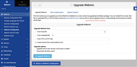 should this warning be displayed webmin virtualmin community