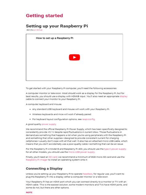 Raspberry Pi Documentation Getting Started Pdf Raspberry Pi Zip