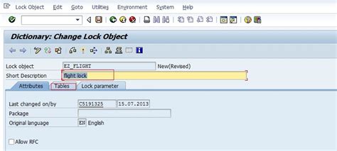 lock objects sapcodes