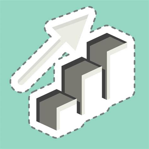 Sticker Line Cut Bar Chart Related To 3d Visualization Symbol Simple Design Editable Simple