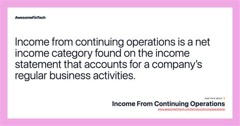 How To Calculate Income From Continuing Operations