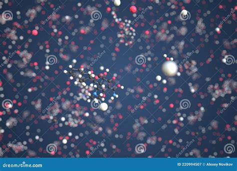 Doxycycline Molecule Conceptual Molecular Model Chemical 3d Rendering Stock Illustration