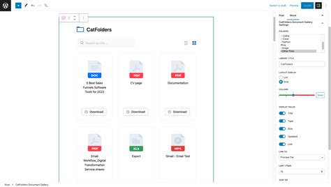 How To Create A Simple File List In WordPress With CatFolders Document Gallery Free