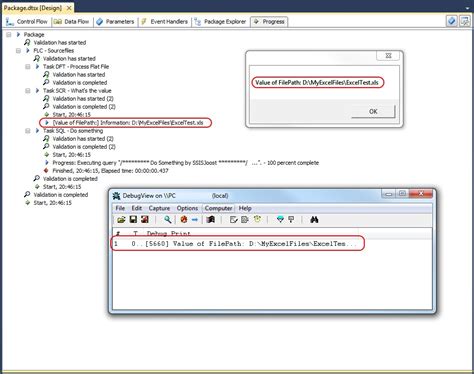 Microsoft Sql Server Integration Services Value Of Variable During Runtime