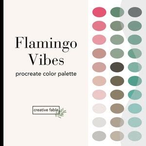 Flamingo Vibes Procreate Color Palette Color Swatches Procreate