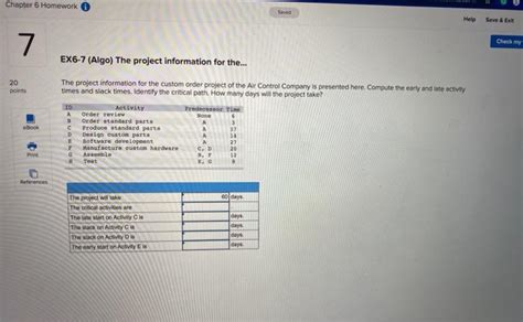 Solved Chapter 6 Homework Saved Help Save And Exit Check My 7