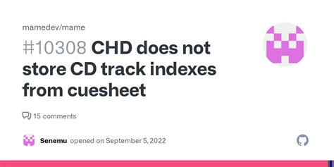 Chd Does Not Store Cd Track Indexes From Cuesheet · Issue 10308 · Mamedevmame · Github