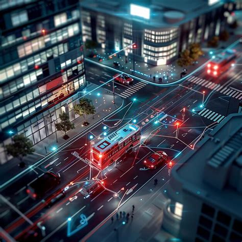 Smart Emergency Response System In Public Safety Iot Premium Ai Generated Image