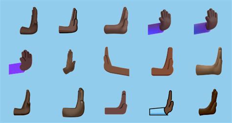 🏿 rightwards pushing hand dark skin tone on apple ios 5 1