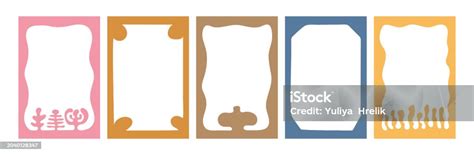 낙서 스타일의 프레임입니다 추상적 인 나뭇잎과 바다 산호와 손으로 그린 테두리 템플릿입니다 소셜 미디어 정보를 위해 흰색 배경에 고립된 귀여운 곡선 텍스트 상자입니다 0명에