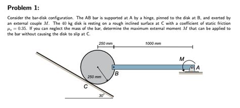 Consider The Bar Disk Configuration The AB Bar Is Chegg Com