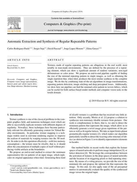 Pdf Automatic Extraction And Synthesis Of Regular Repeatable Patterns