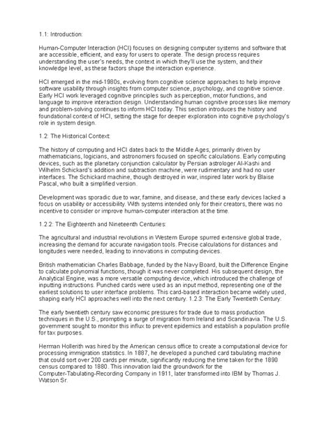 HCI Study Notes Summary Of Human Computer Interaction Concepts And History Studocu