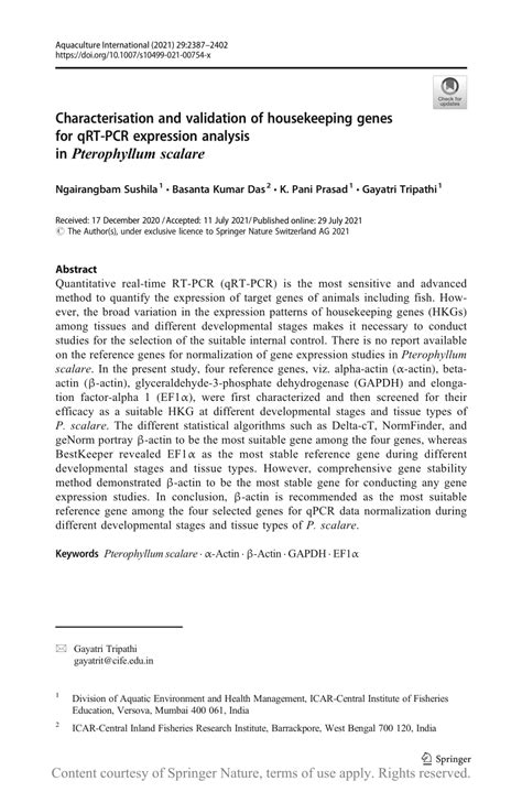 Housekeeping Genes For Pcr At Amanda Moretz Blog