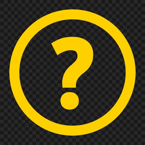 Yellow Circle Round Question Mark Icon Png Citypng