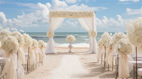 Beach Wedding Background 60 Photos