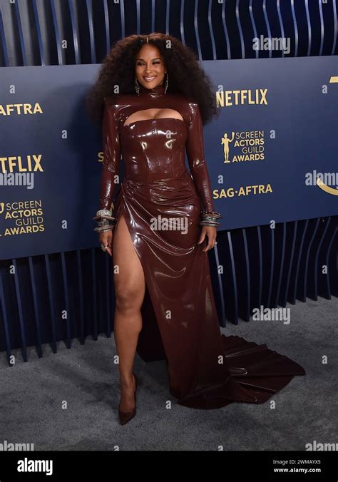 Los Angeles Usa 24th Feb 2024 Ciara Arriving To The 30th Annual Sag
