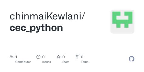 GitHub ChinmaiKewlani Cec Python