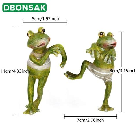 Badu Bg 2 4 бр Творчески катерещи се жаби Бонсай Декоративна висяща жаба Декорация на саксия за
