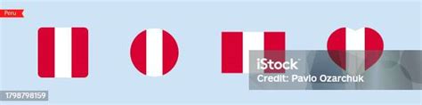 페루 아이콘의 국기입니다 사각형 원 하트 모양의 페루 국기 웹 사이트 언어 선택 기호 벡터 Ui 플래그 디자인 0명에 대한 스톡 벡터 아트 및 기타 이미지 Istock