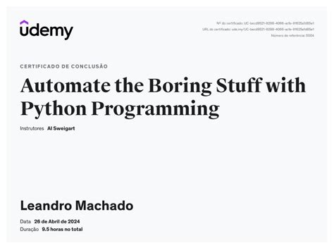 Leandro Machado On Linkedin Happy To Have Completed An Excellent Python Course Below Ill