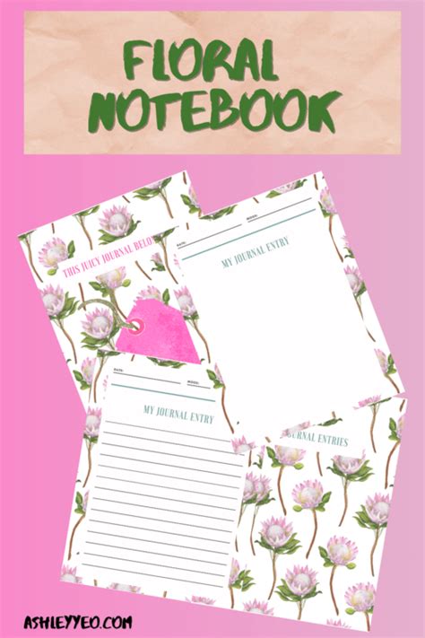 Free Printable Notebook Paper Ashley Yeo