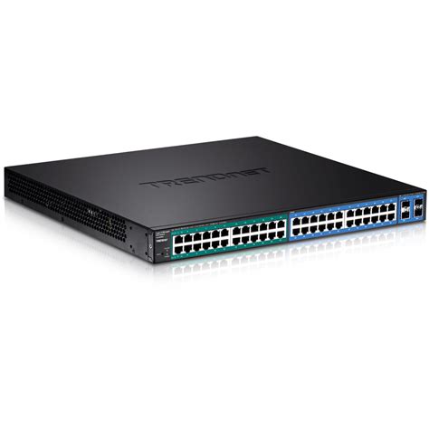 48 Port Gigabit Poe Managed Layer 2 Switch With 4 Shared Sfp Slots