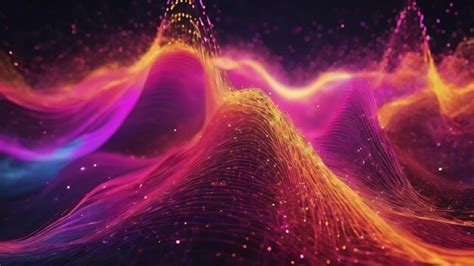Premium Ai Image Abstract Music Background Big Data Particle Flow Visualisation Science
