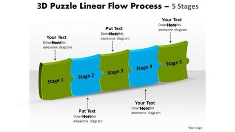 Mba Models And Frameworks D Puzzle Linear Flow Process Stages Business Diagram