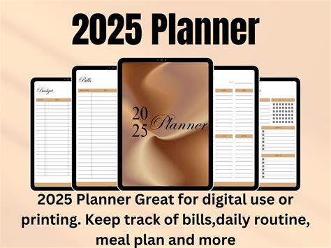 2025 Minimalist Digital Planner Goals Recipes Fitness Pdf Etsy