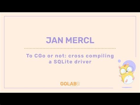 Free Video Cross Compiling A Sqlite Driver Cgo Vs Go Implementation