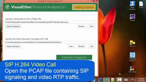 explore the wireshark to call flow generation examples included with