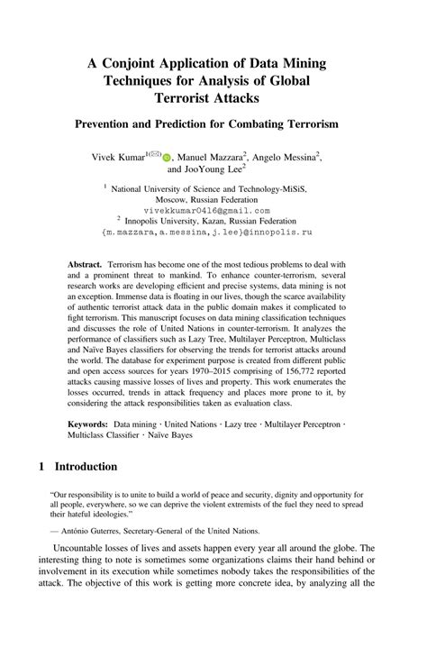 pdf a conjoint application of data mining techniques for analysis of