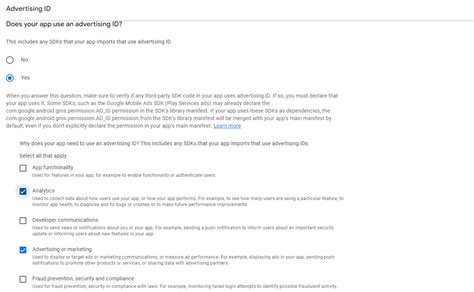 Flutter Google Android Gms Permission AD ID Permission Added In
