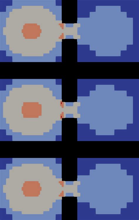 mesh pattern comparison on the dumbbell problem in 2d with ten
