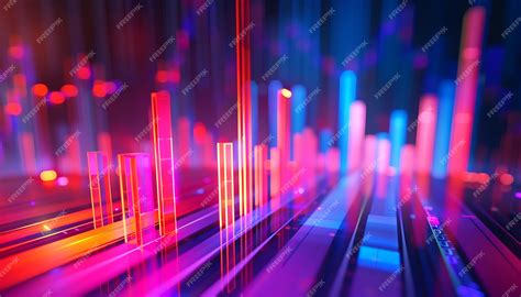 An Abstract Artistic Bar Graph Representing The Fluctuating Performance Of Stock Market Sectors