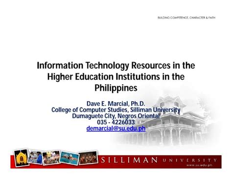 Information Technology Resources In The Higher Education Institutions Pdf