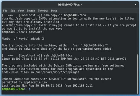 how do i connect to the bb 400 using ssh keys brainboxes