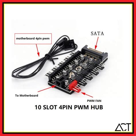 PC MOTHERBOARD PWM 4 PIN FAN HUB 10 SLOT SATA MOLEX Lazada