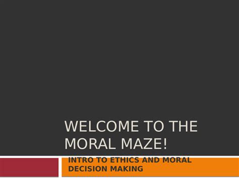 Ks3 An Introduction To Ethical Decision Making And Morality Teaching Resources