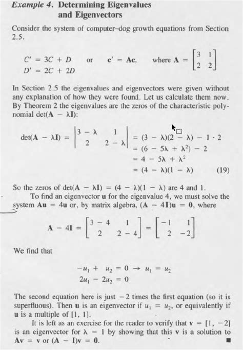 solved example 4 determining eigenvalues and eigenvectors