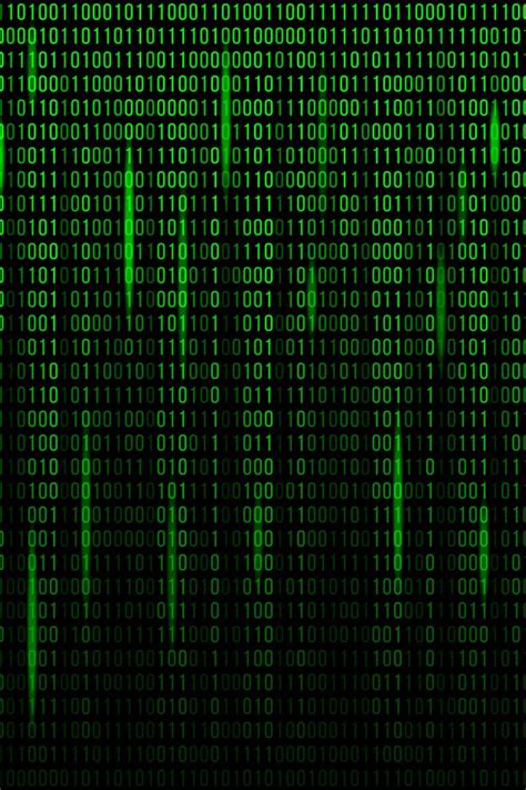 Computer Screen Binary Data Code